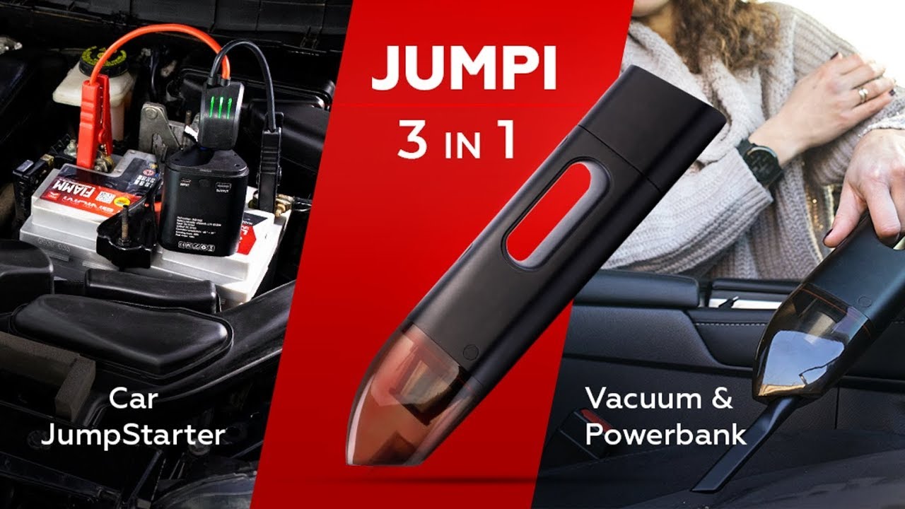 Jumpi packs a car jump starter, vacuum and a power bank in one